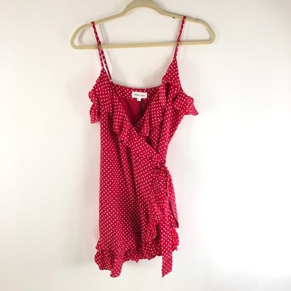 Privacy Please | Dresses | Privacy Please Giana Mini Wrap Dress Ruffle ...